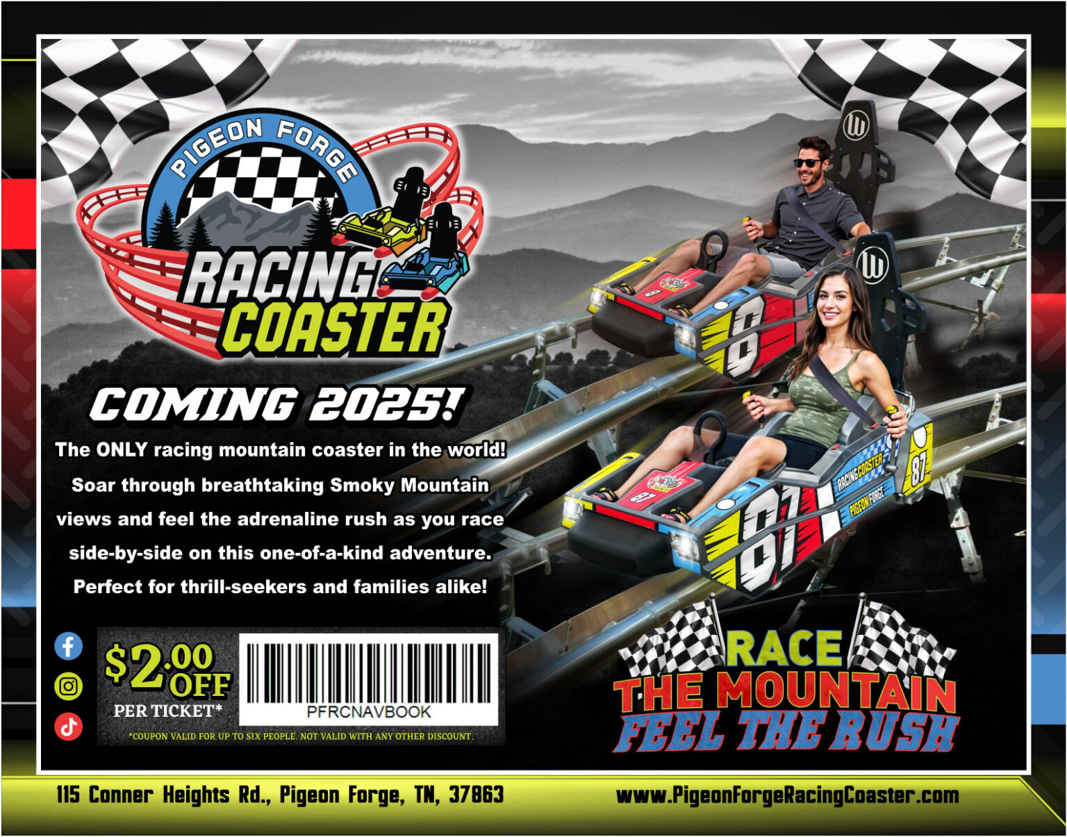 Pigeon Forge Racing Coaster - Smoky Mountain Navigator - Coupons and ...