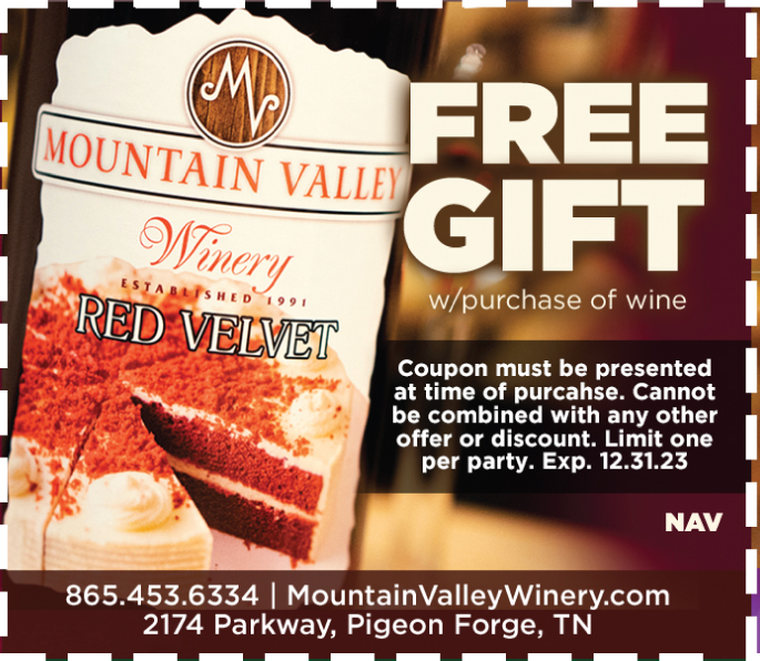 Mountain Valley Winery Coupon | Wine Pigeon Forge TN | Smoky Mountain ...